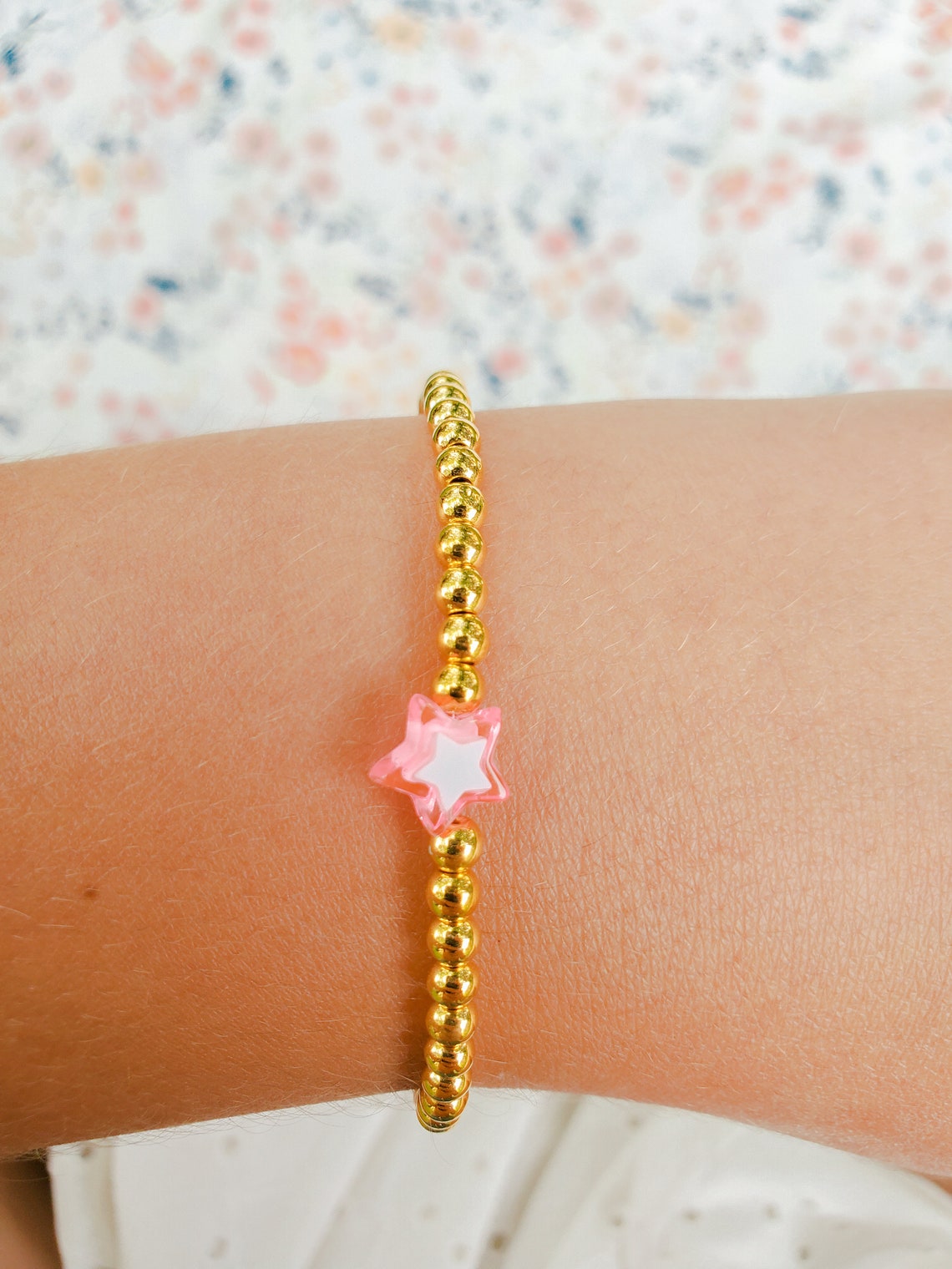 Gold Beaded Rainbow Star Bracelet Gold Plated Adjustable - Etsy