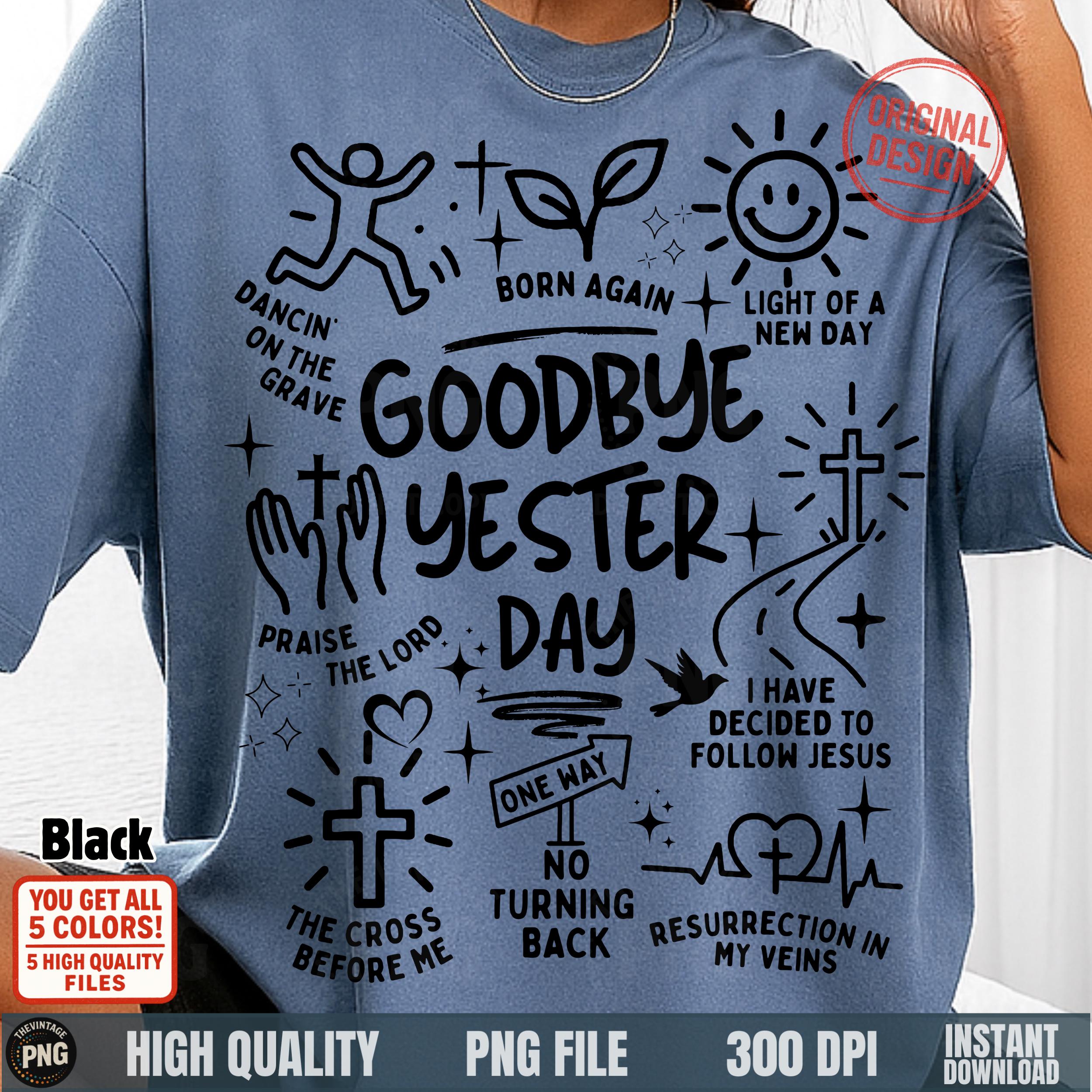 Christian Bible Verse PNG: Goodbye Yesterday Doodle (digital Download ...