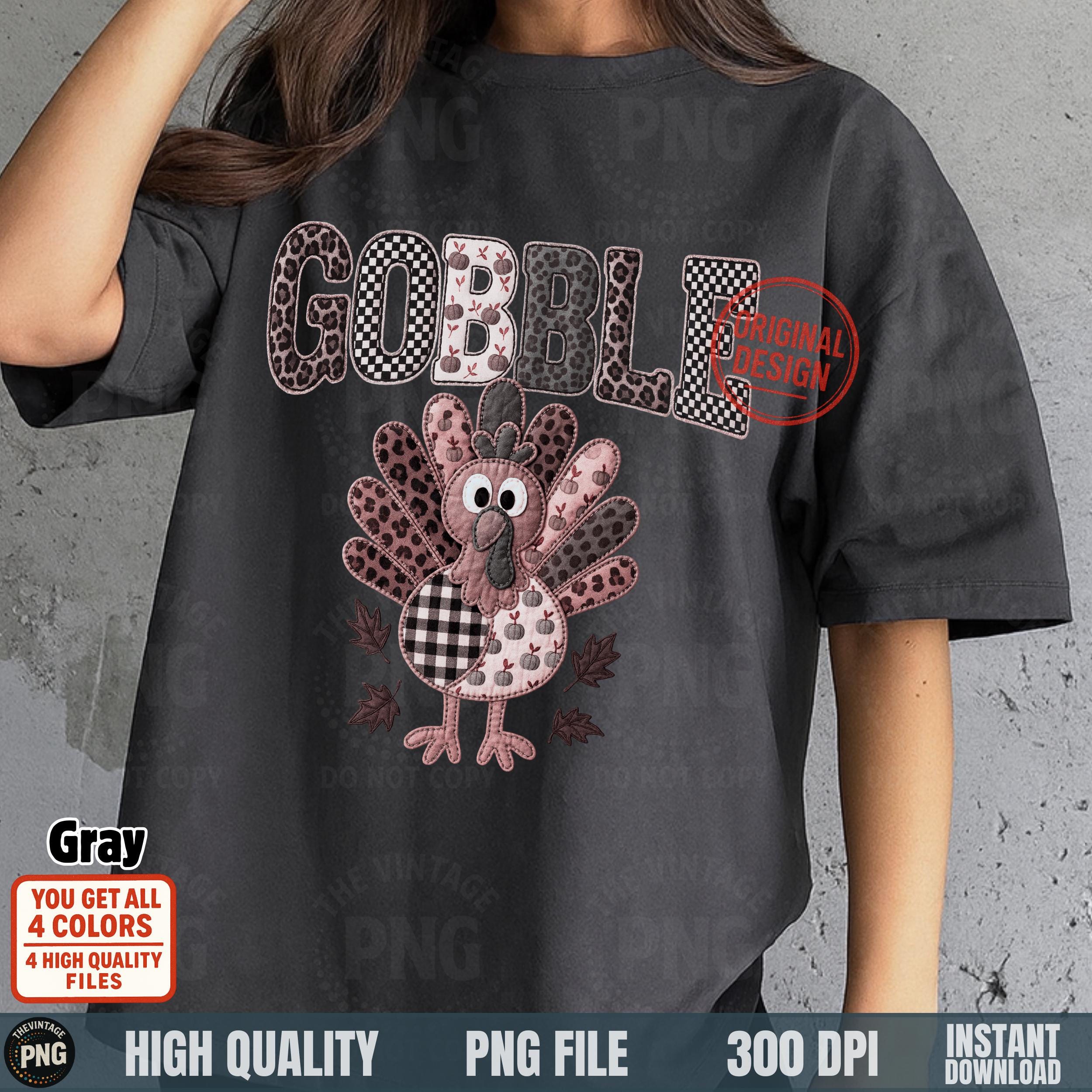 Patchwork Turkey PNG: Leopard, Check & Pumpkin Thanksgiving Design ...