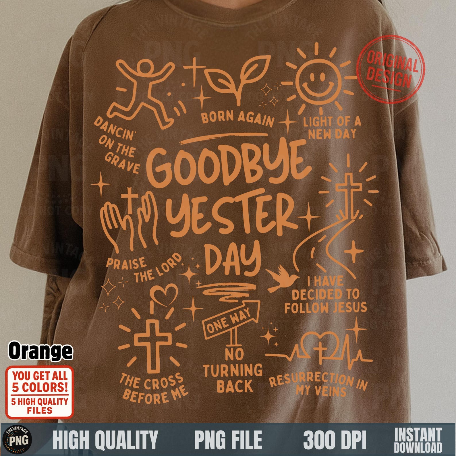 Christian Bible Verse PNG: Goodbye Yesterday Doodle (digital Download ...
