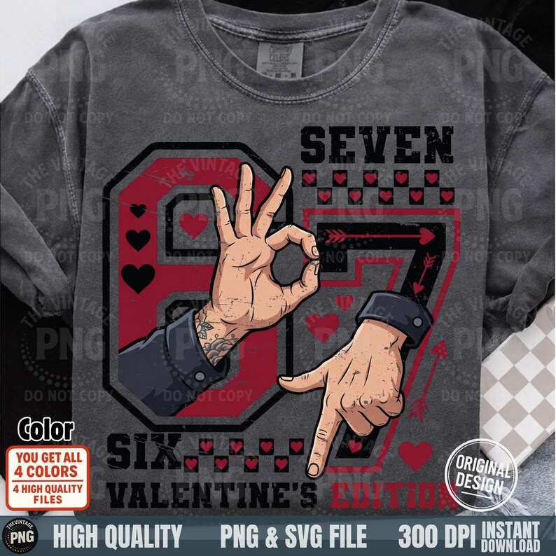 Funny 67 Hand Sign Valentine PNG, Adult Humor Meme (digital Download ...