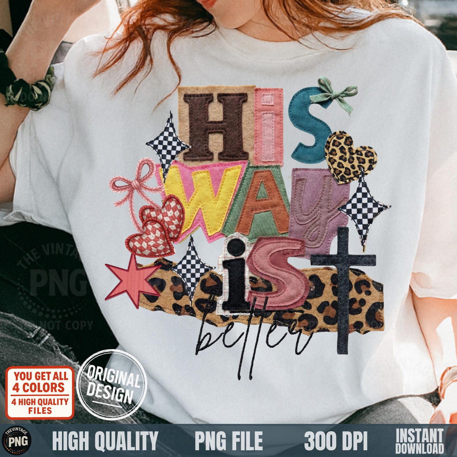 Christian Bible Verse PNG Faith Patchwork PNG His Way is Better Ransom ...