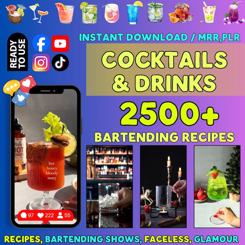 2500+ Cocktail Recipes Bundle | Mixology Videos (instant Download) - Etsy