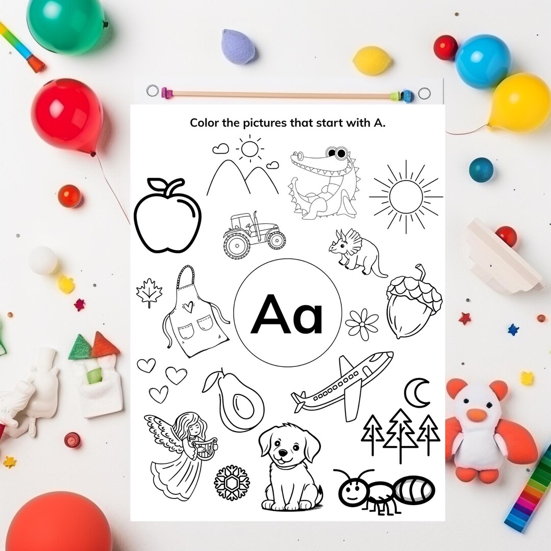 Alphabet Coloring Page: ABC Printable for Preschool, Kindergarten ...