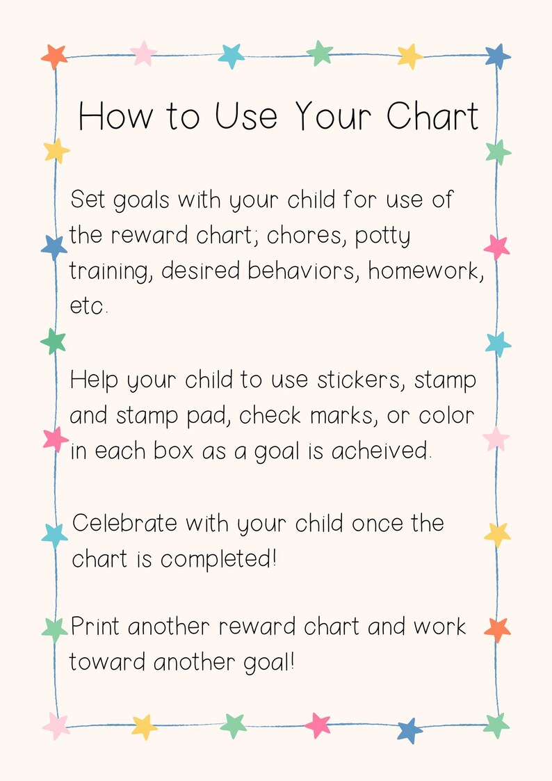 Printable Hockey Reward Chart: Use for Chores, Potty Training, Behavior ...