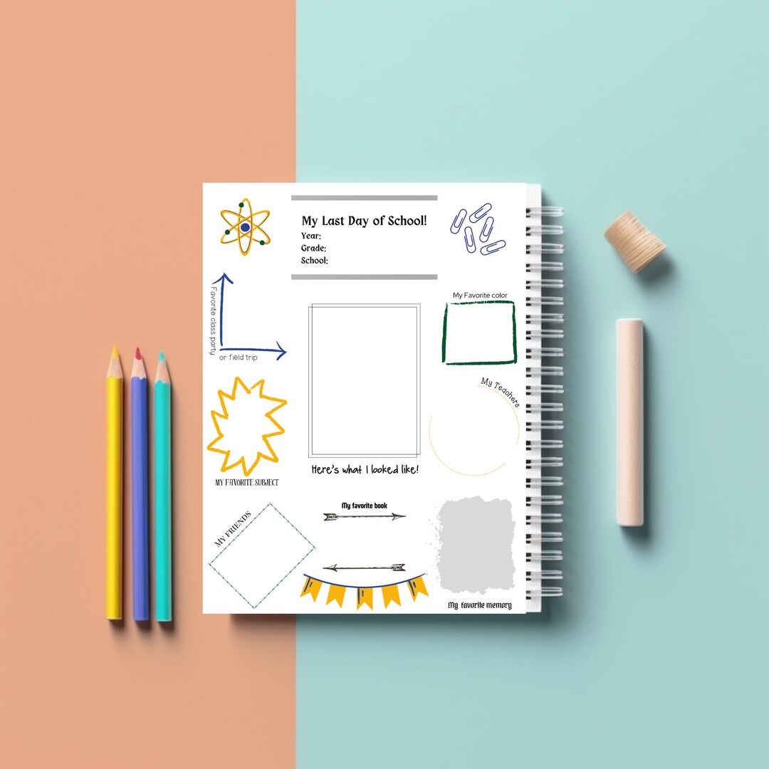 End of School Year Memory Template (printable) - Etsy