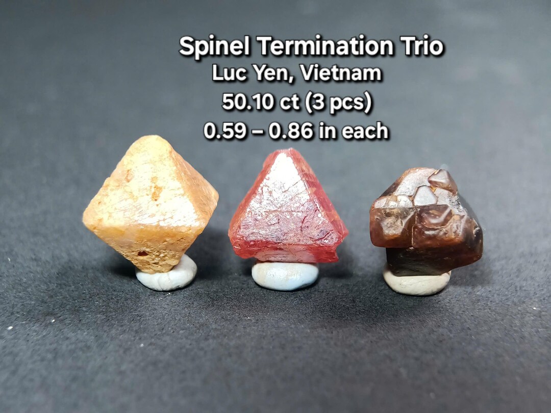 Luc Yen Spinel Crystal Trio – Collector Gem, Natural Terminations - Etsy