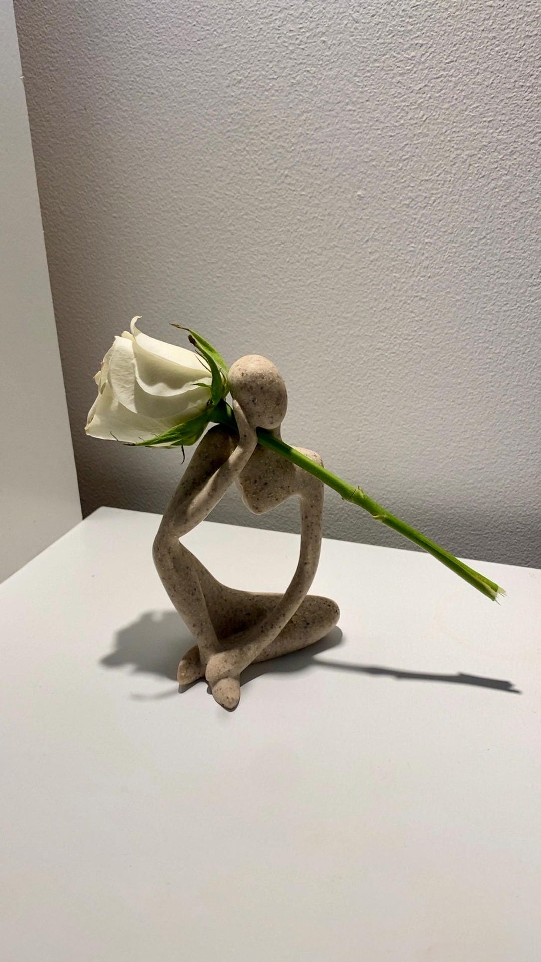 Thinking Sand Sculpture - Modern Desk Ornament With Dried Flowers - Etsy