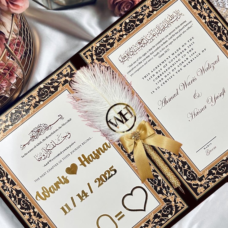 White Nikkah Folder - Etsy