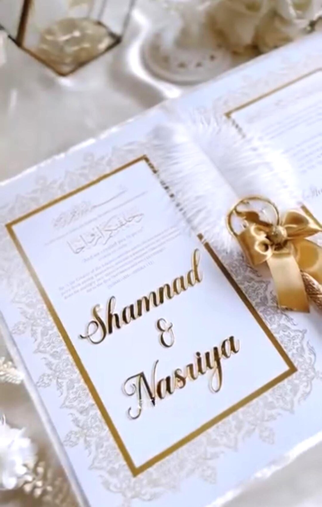 Luxury Nikkah Booklet - Nikkah Folder - Customized Nikkah Certificate ...