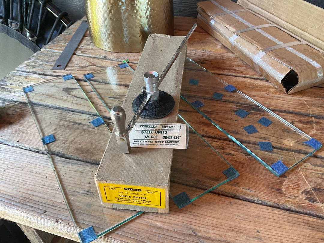 Glass Circle Cutter. Fletcher Gold Tip No. 42 Circle Cutter With Extra ...