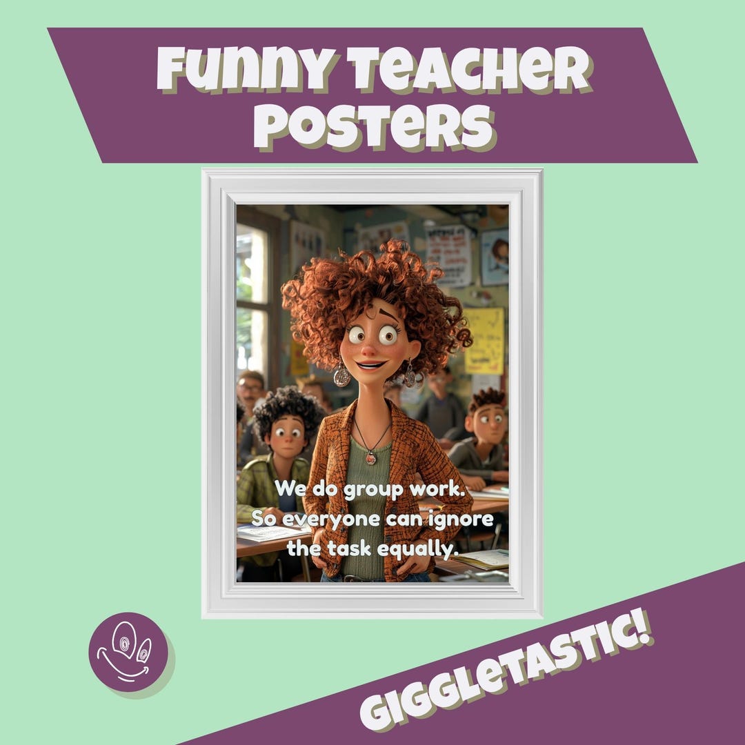 Funny Teacher Poster: Witty Classroom Decor (digital Download A4 & 8x10 ...