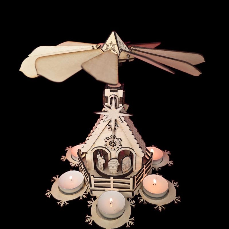 German Christmas Candle Spinner - Etsy