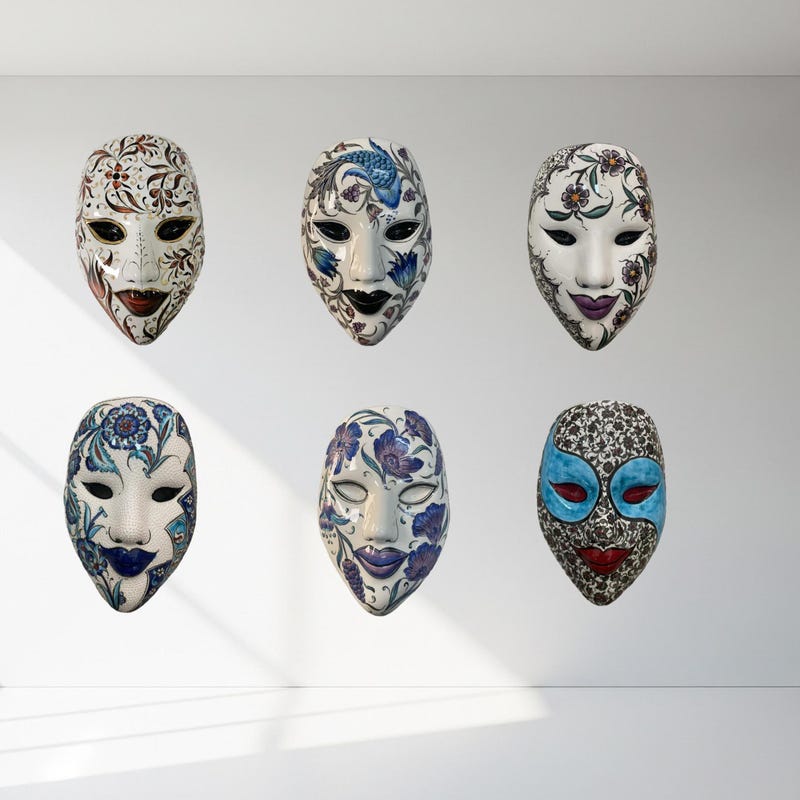 Ceramic Wall Mask - Etsy