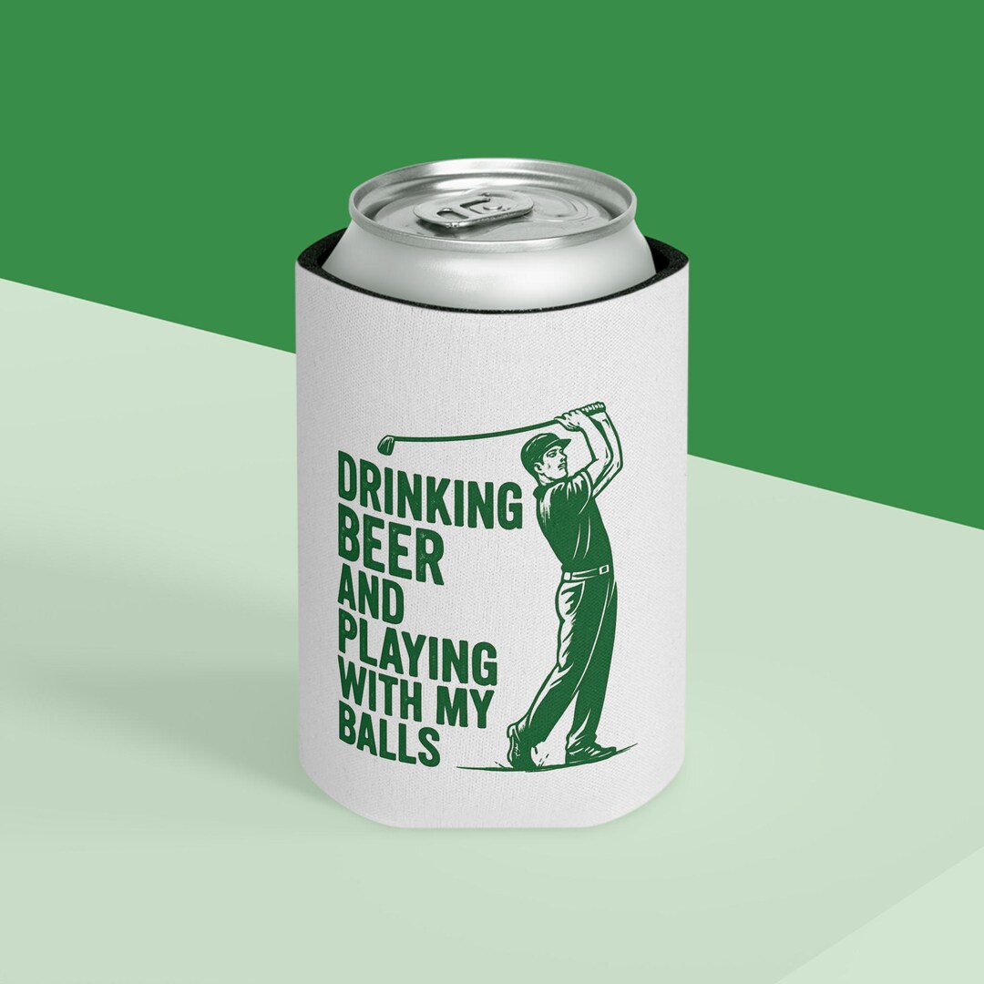 Funny Golf Can Cooler, Beer Holder for Golfers, Golfing Gift, Golf ...