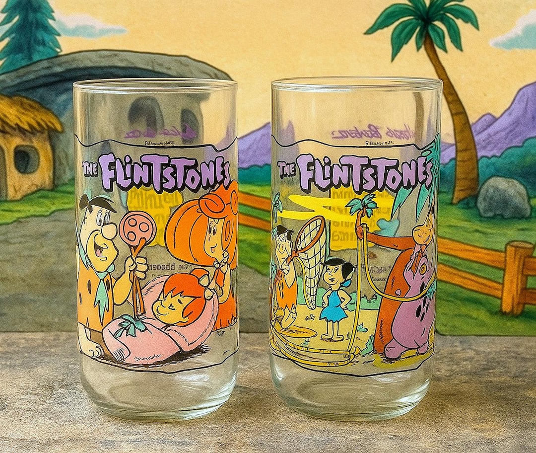 Hardee’s Flintstones 30th Anniversary Glass Set | Snorkasaurus Story ...