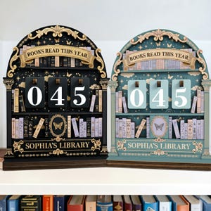 Personalized Wooden Reading Tracker, Books Read This Year Counter, Gift ...