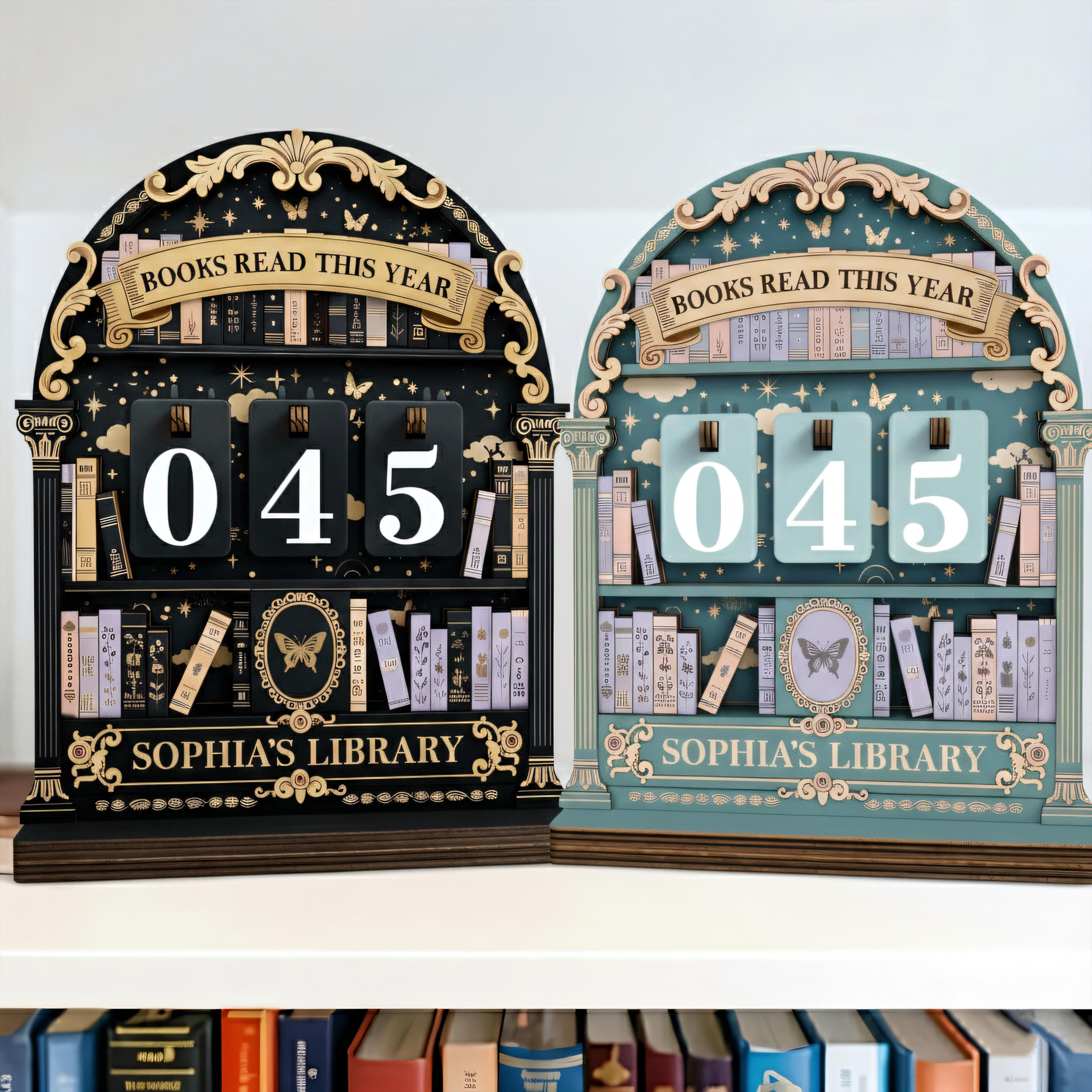 Personalized Wooden Reading Tracker, Books Read This Year Counter, Gift ...