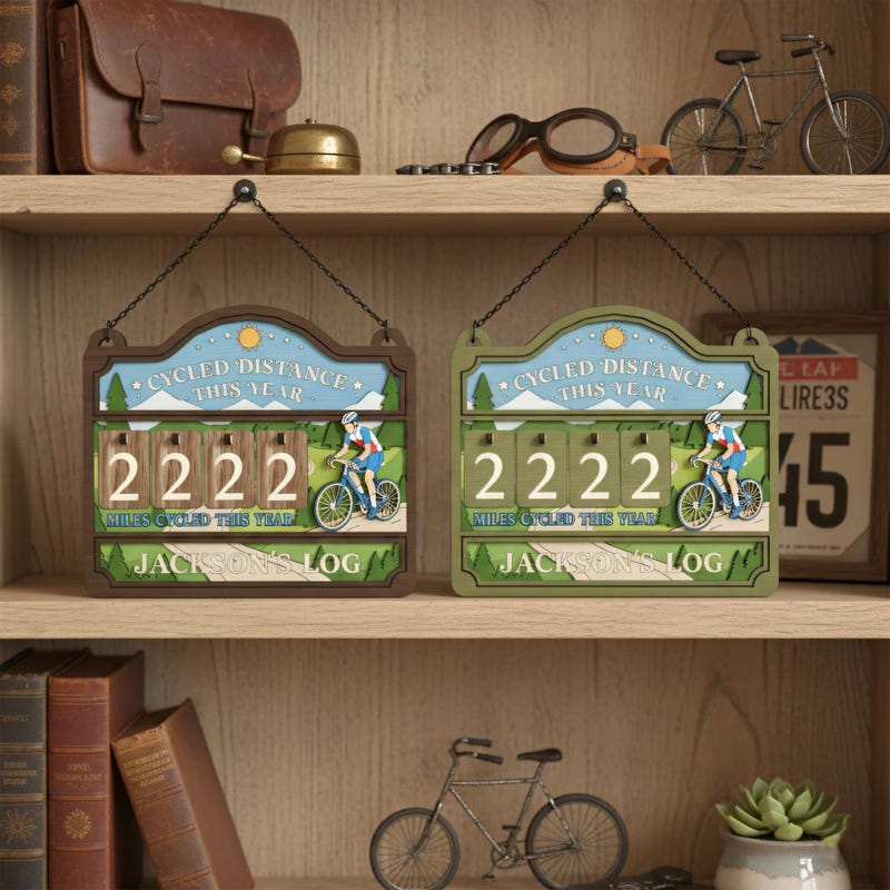 Bike Miles Tracker Wood - Etsy UK