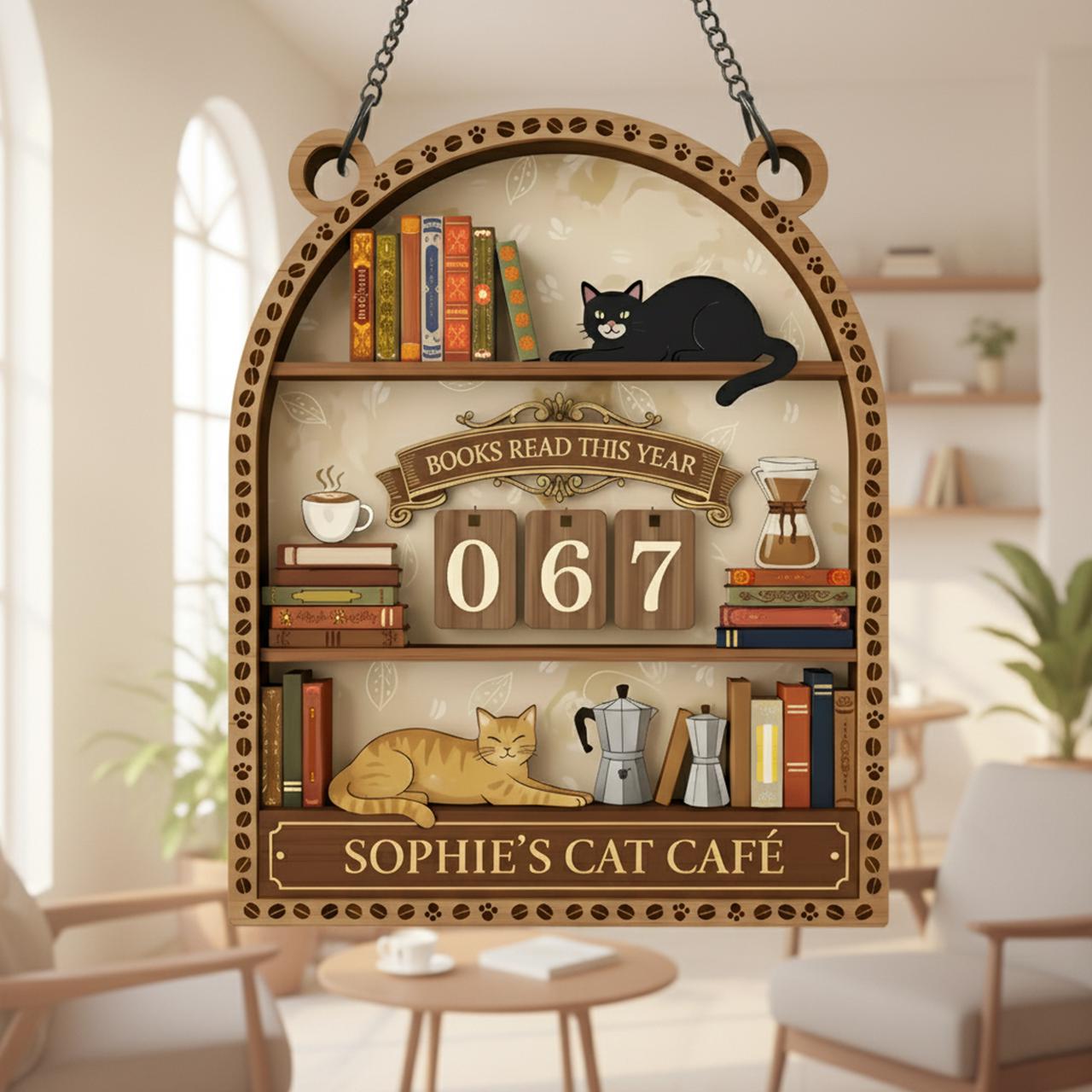Custom Books Read This Year Sign, Personalized Reading Tracker Plaque ...