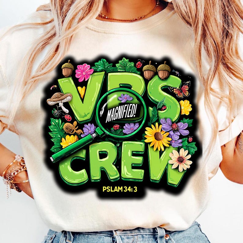 VBS Crew Magnified Psalm 34:3 Christian Bug Summer Faith Png, Bible ...