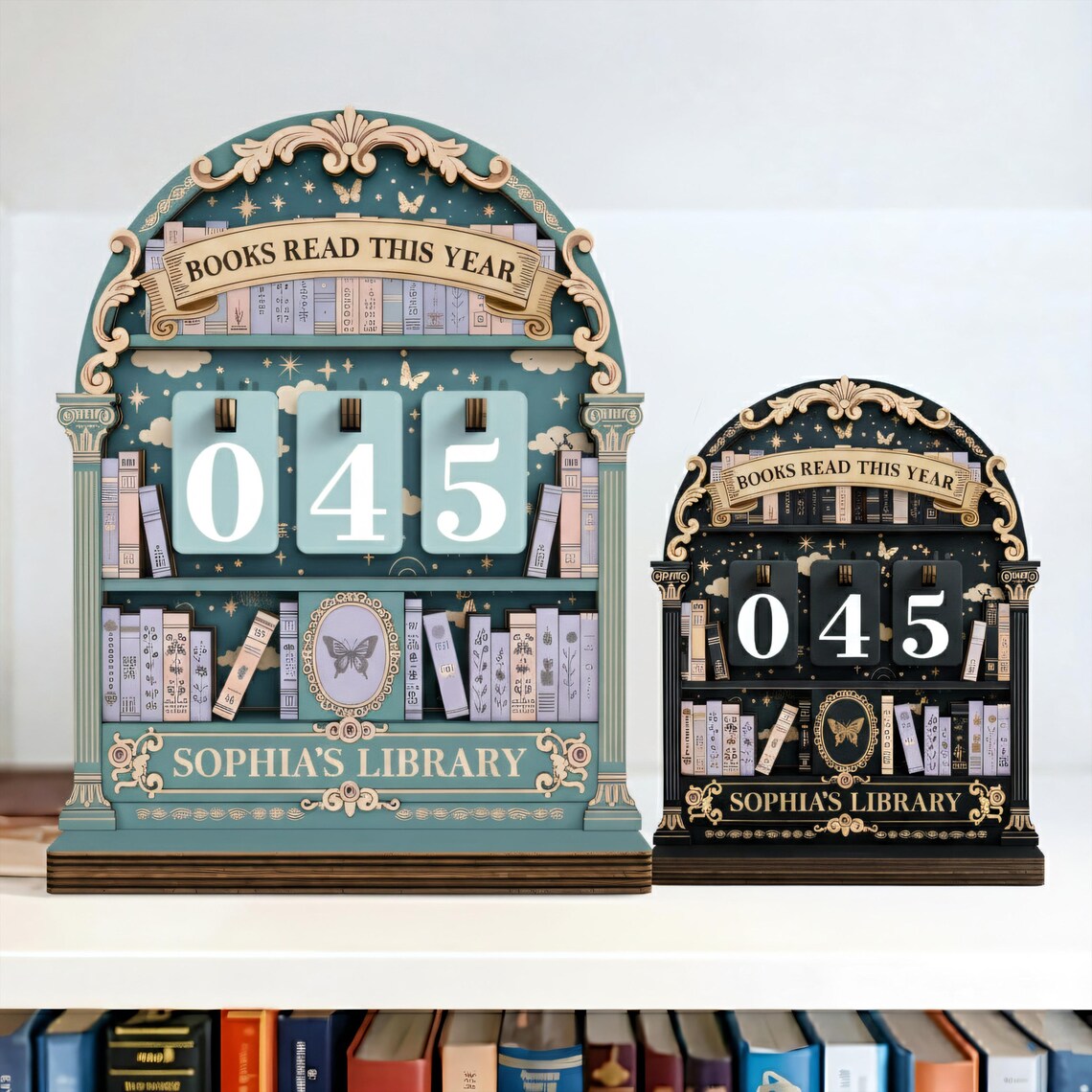 Personalized Wooden Reading Tracker, Books Read This Year Counter, Gift ...