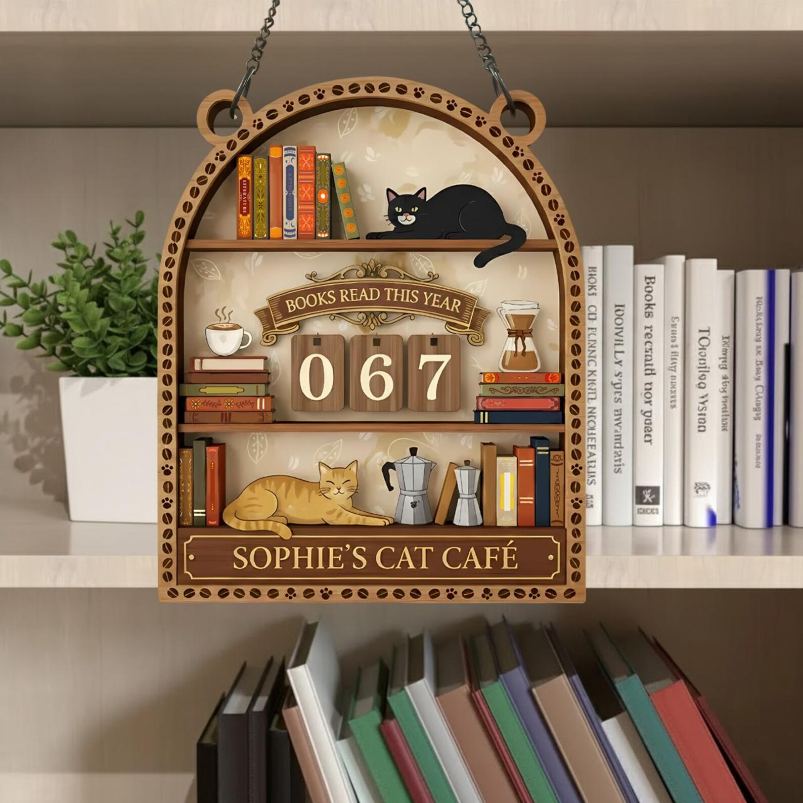 Custom Books Read This Year Sign, Personalized Reading Tracker Plaque ...
