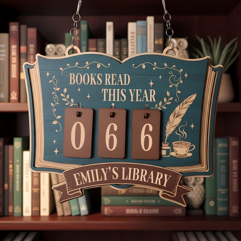 Personalized Books Read Tracker,books Read This Year Counter,bookshelf ...
