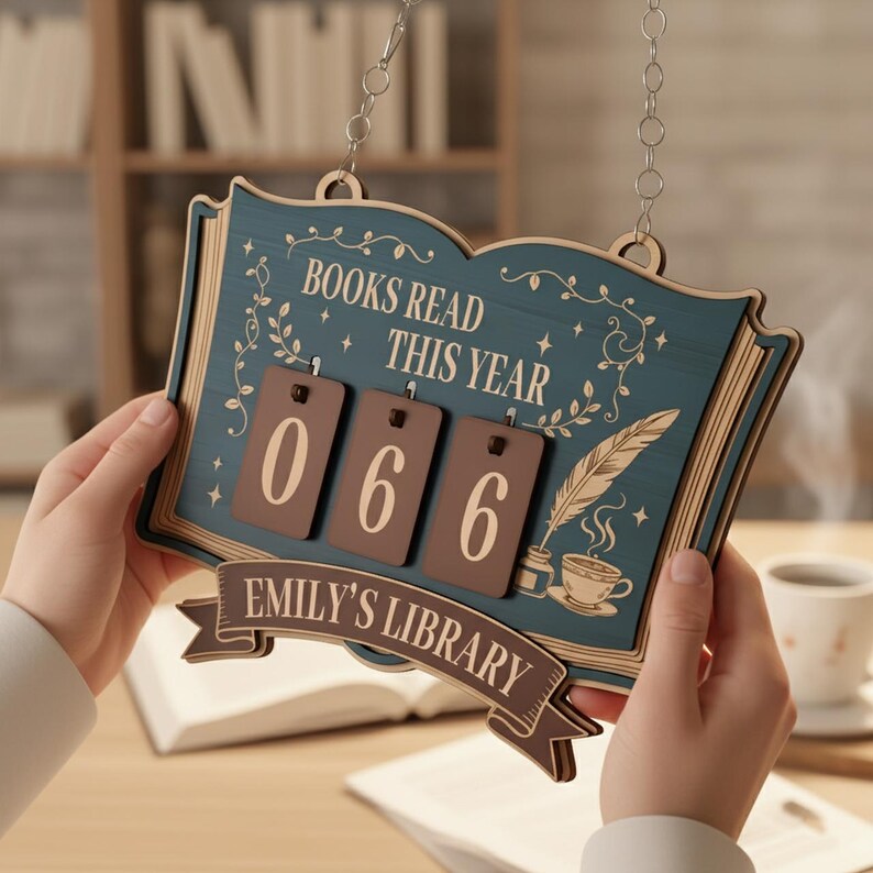 Personalized Books Read Tracker,books Read This Year Counter,bookshelf ...
