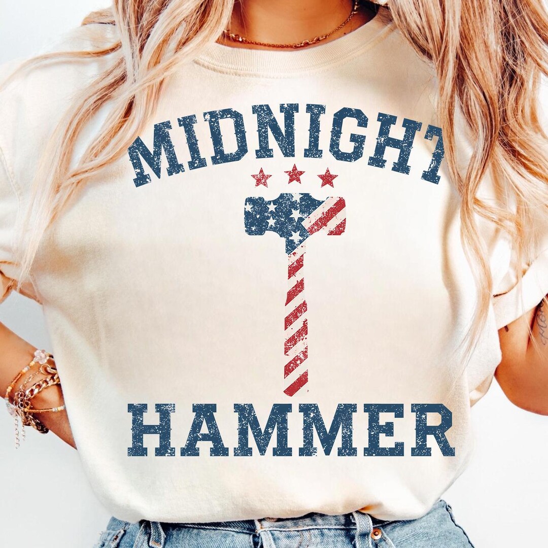 Operation Midnight Hammer PNG – Patriotic USA Flag Hammer Design, 4th ...