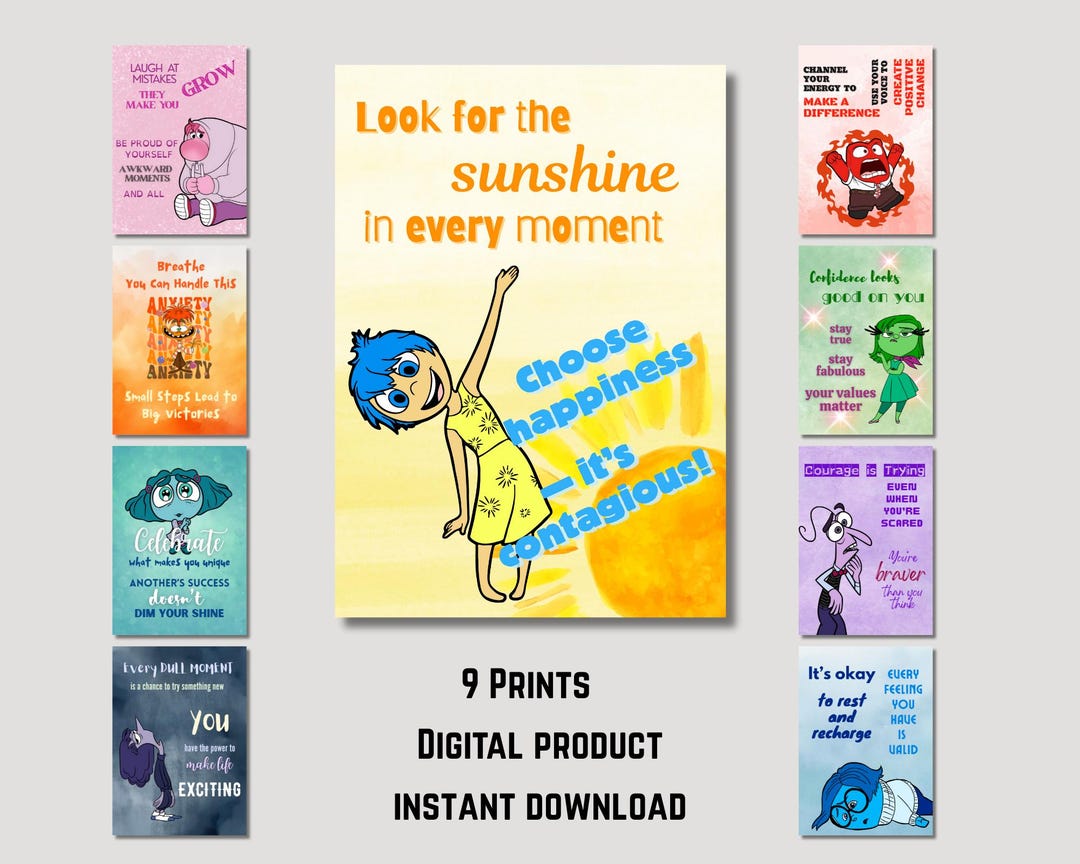 Inside Out Posters, SEL Affirmation Posters for Kids, Mental Health ...