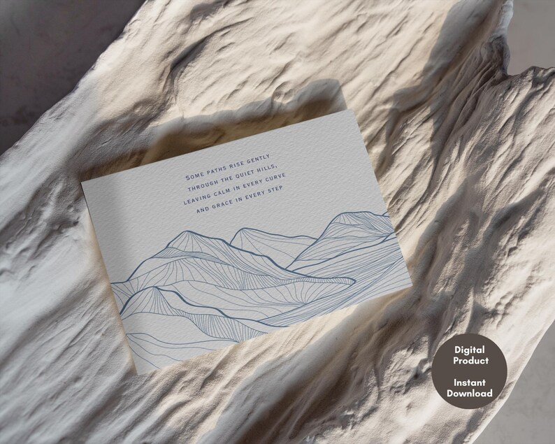 Minimalist Memorial Card, Sympathy Card, Bereavement Condolence for ...