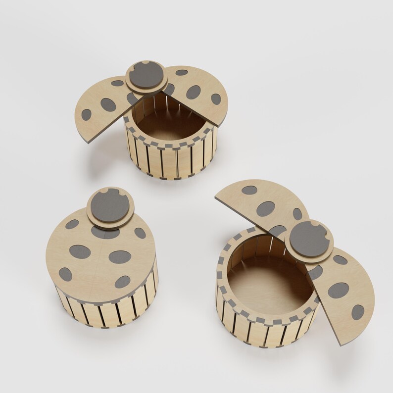 Ladybug Box Digital Laser Cut File | Ladybird Trinket Box Sliding Lid ...