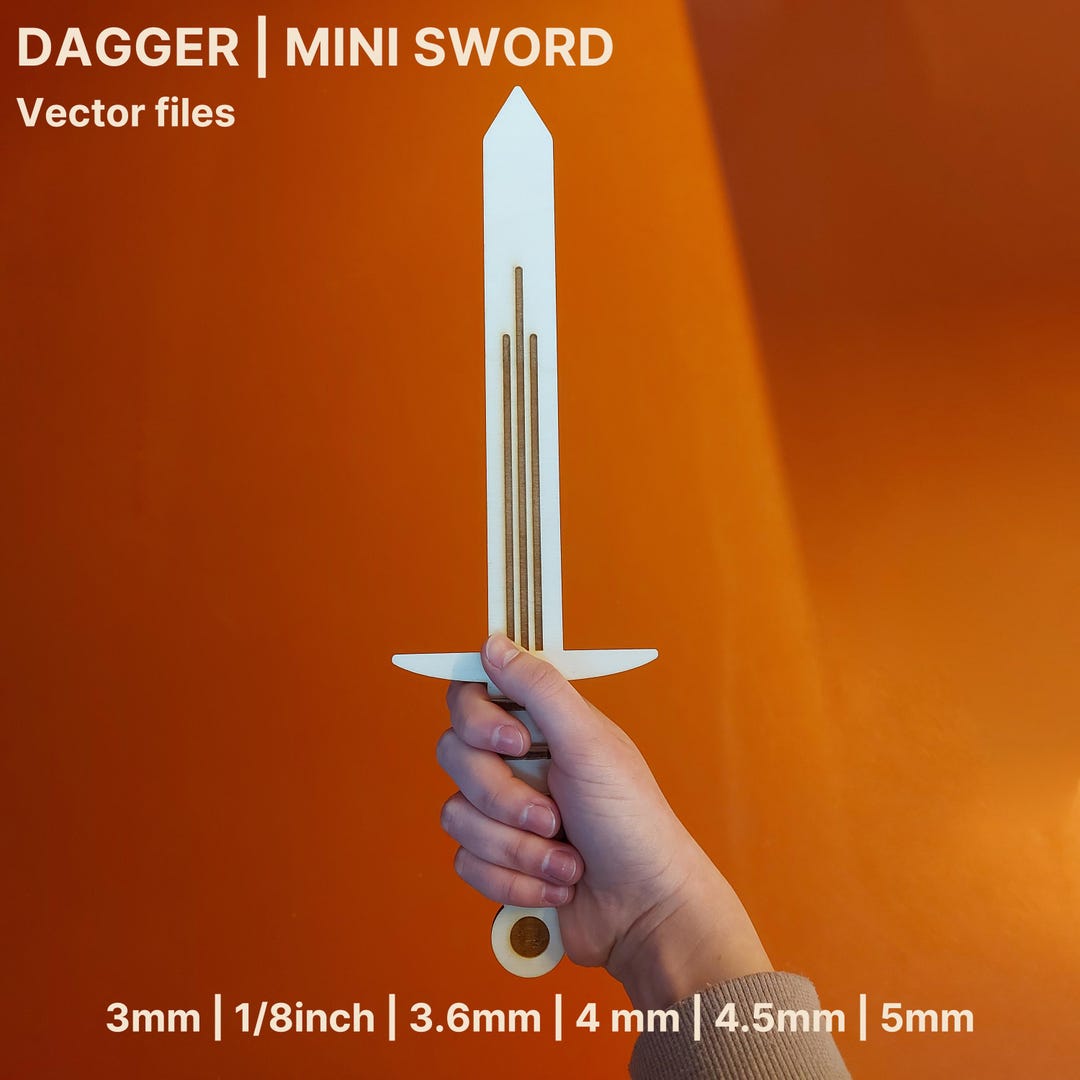 Dagger - Mini Sword | Vector Files for Laser Cutting | Dxf Pdf Ai Svg ...