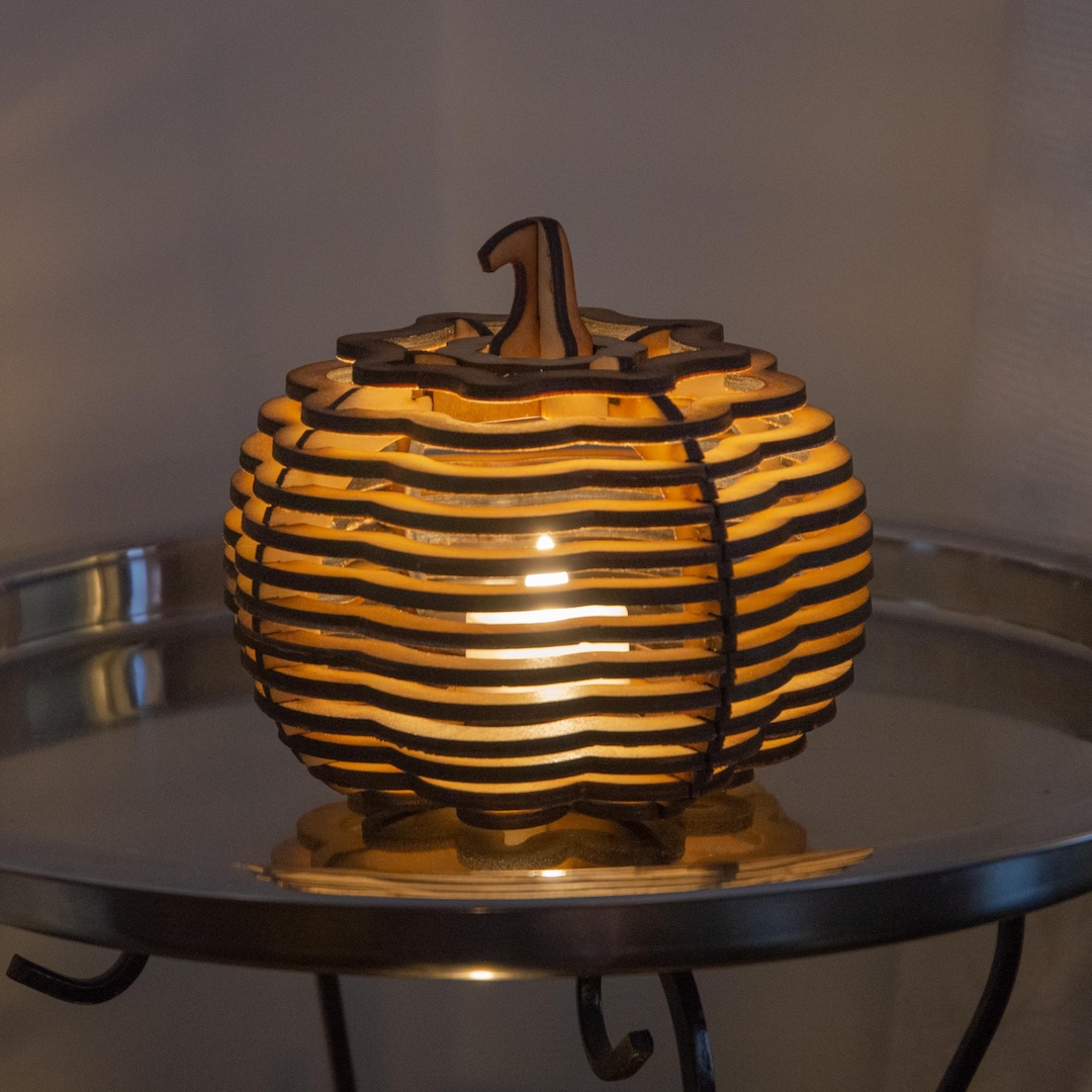 Pumpkin LED Lantern - Digital Download, Laser Cut Files for 3 or 4mm ...