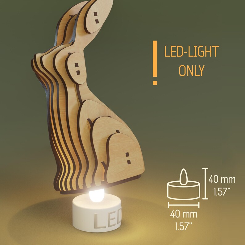 Bunny S - Laser Cut Files, 3mm | Spring Laser Cutting, Rabbit 3d ...