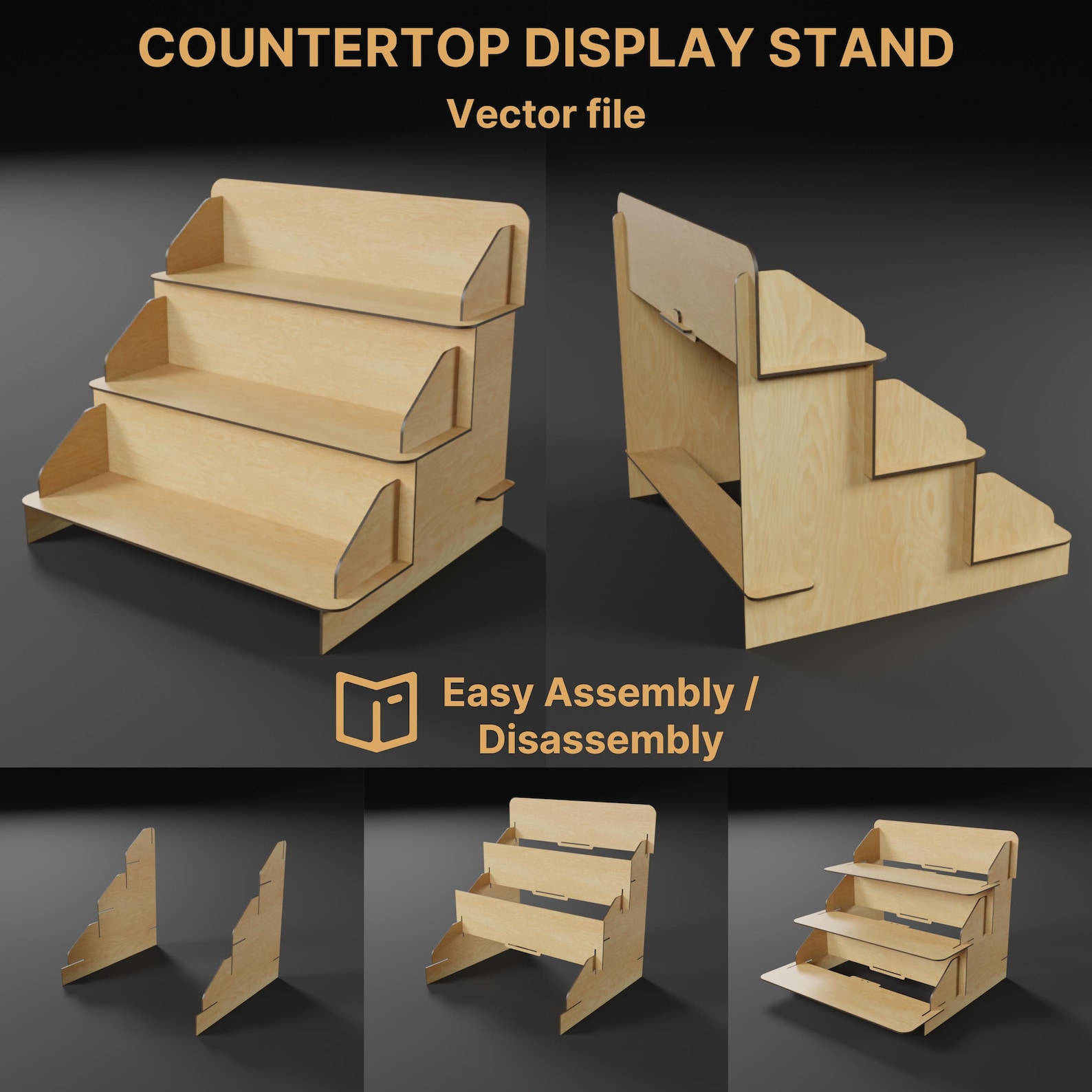 Crafts Display Stand - Digital Download of Laser Cutting Files: Market ...