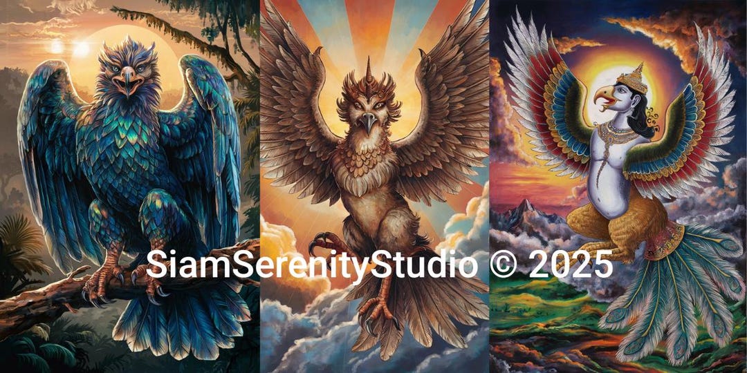 Garuda Trio Bundle: Digital Art Download - Etsy