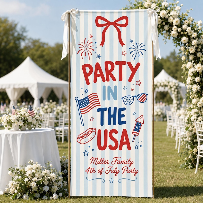 4th of July Banner Custom - Etsy