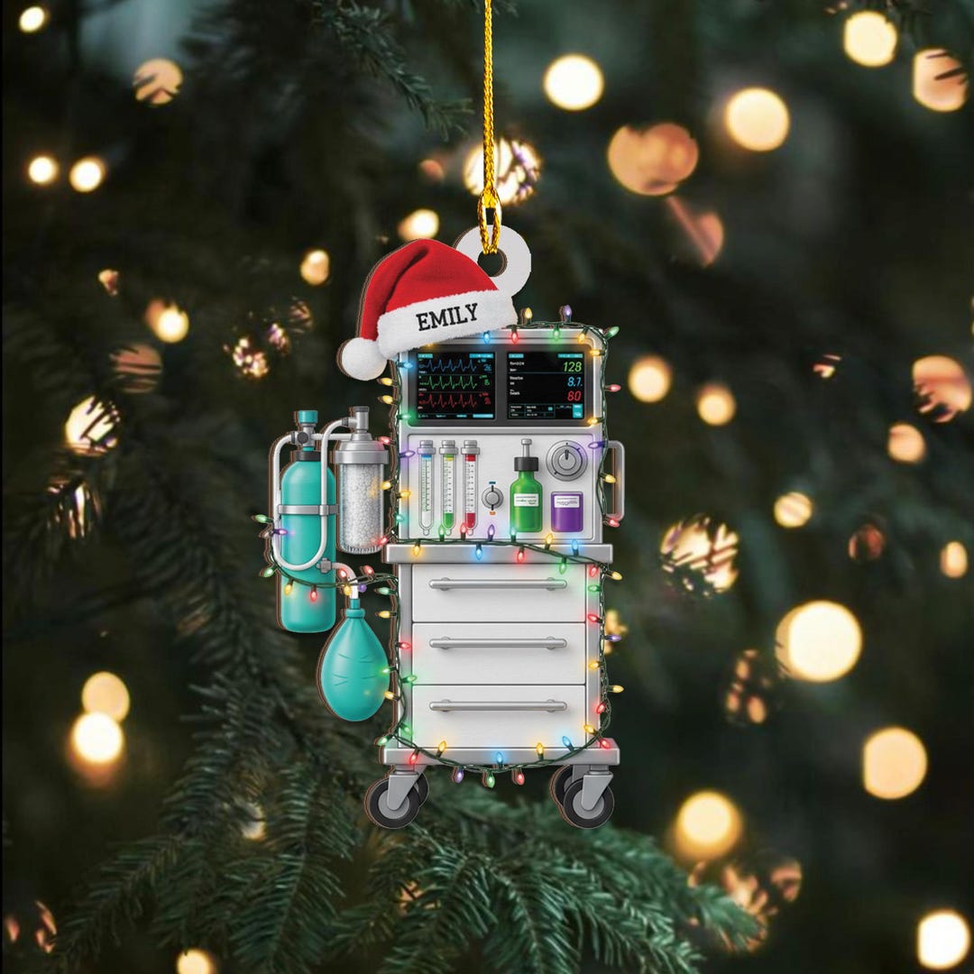 Personalized Anesthesia Machine Christmas Ornament, Custom Name ...