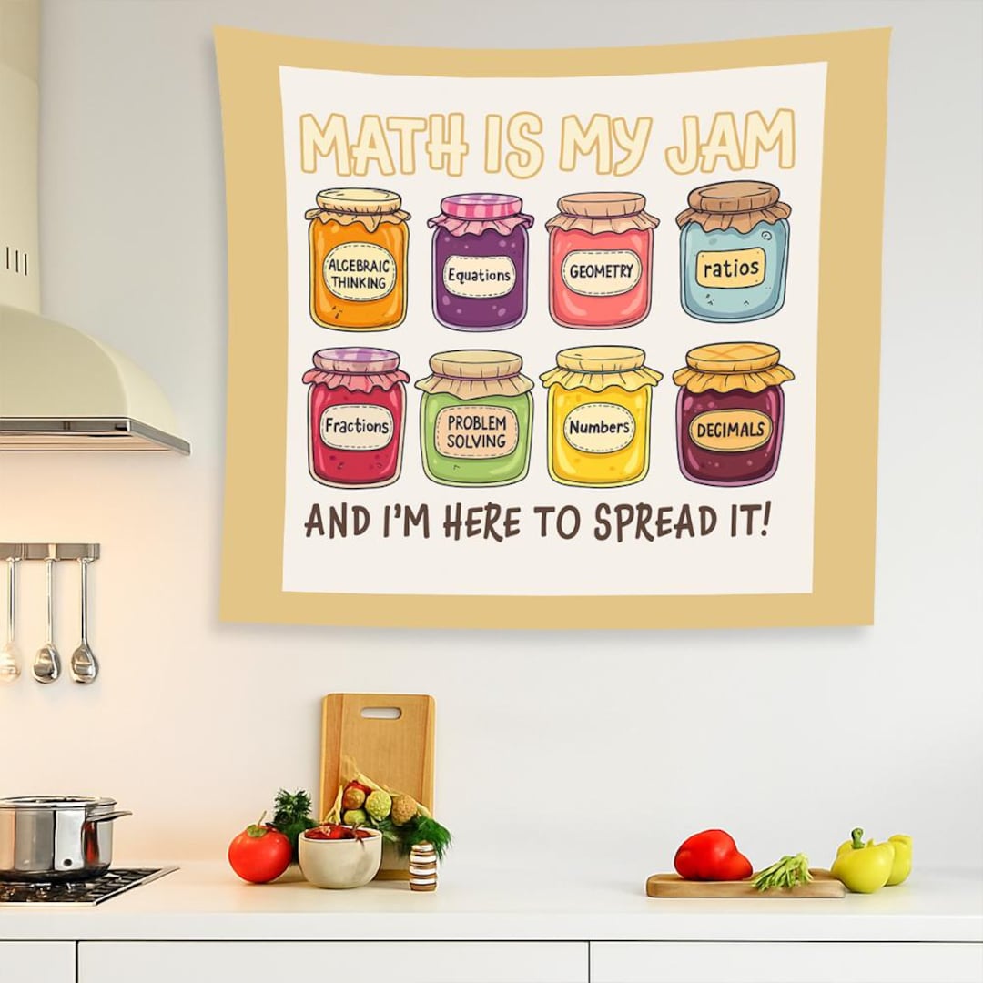 Math is My Jam Tapestry: Funny Teacher Classroom Decor - Etsy