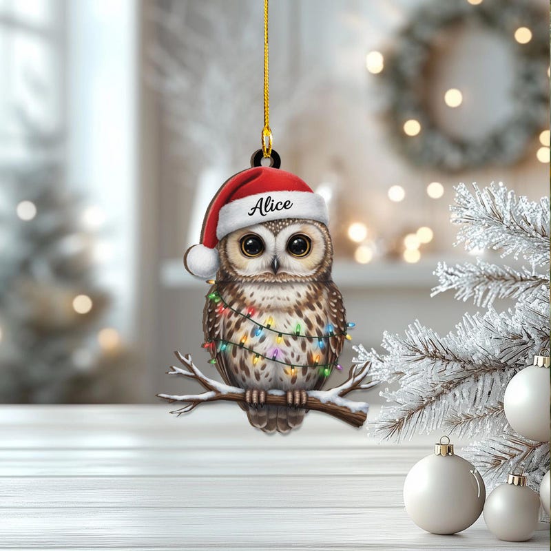 Owl Tree of Light Ornament - Etsy