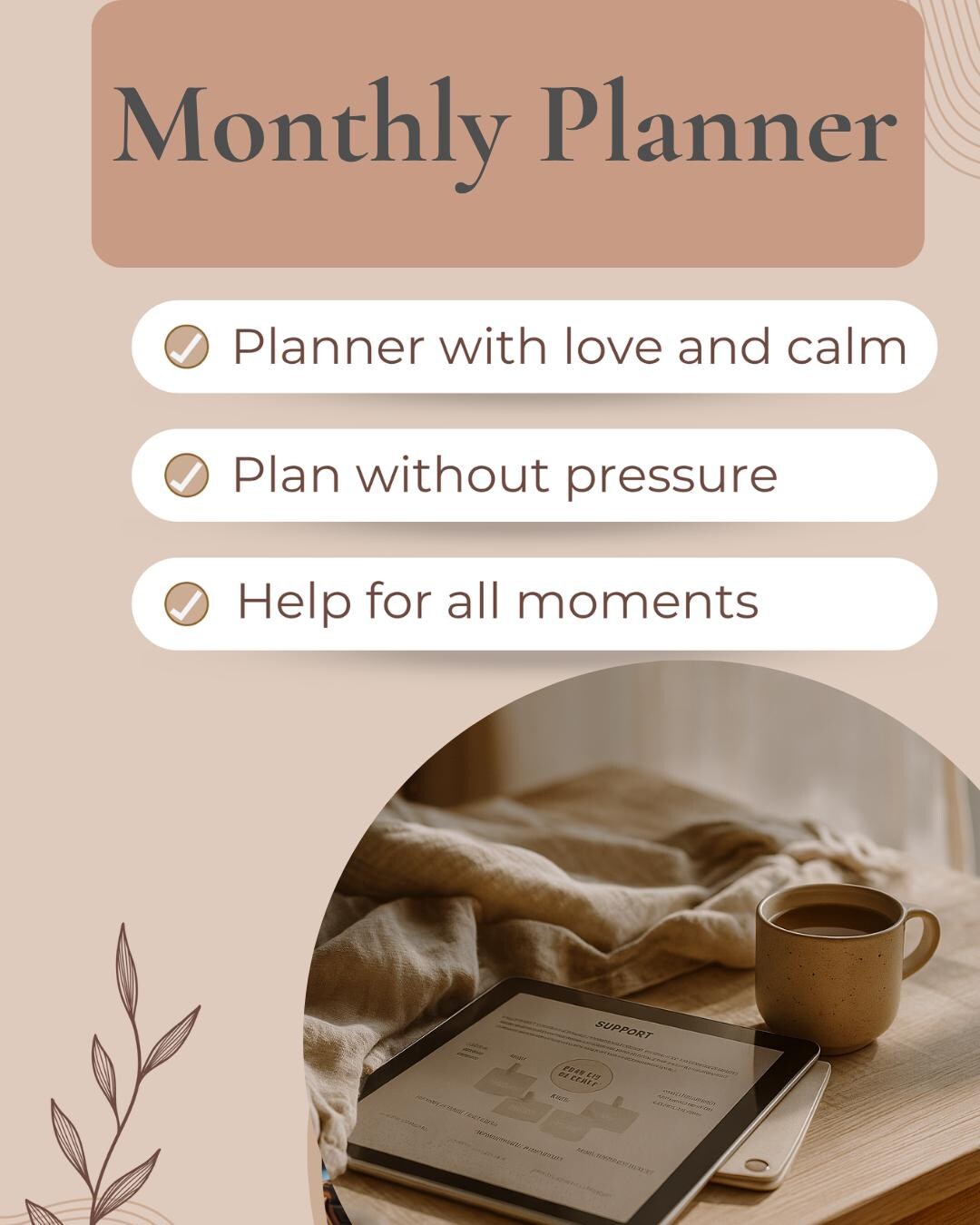 Monthly Emotional Planner | Printable Self-care Tool | Japandi-inspired ...