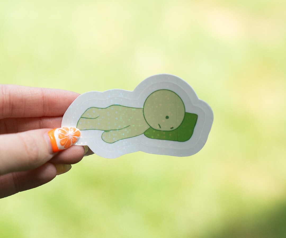 Smiski Sleeping Sticker | Waterproof | Holographic - Etsy