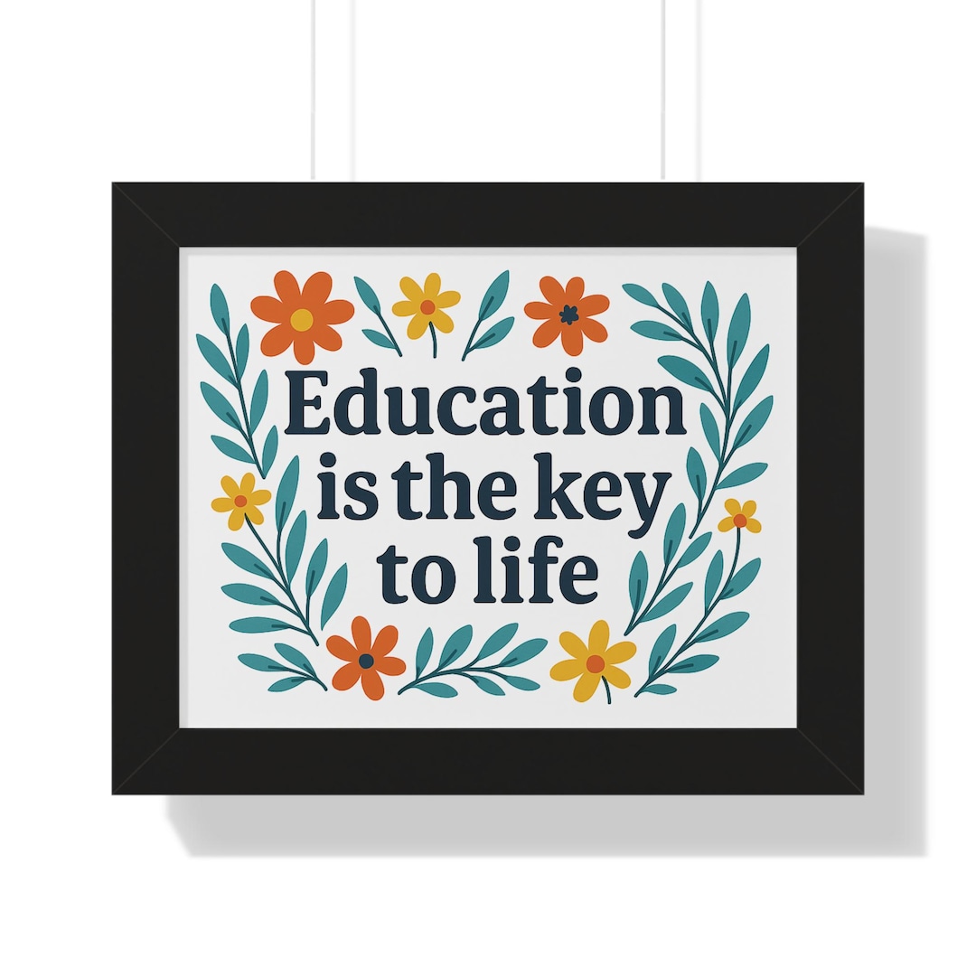 Motivational Framed Horizontal Poster | Inspirational Wall Art for ...
