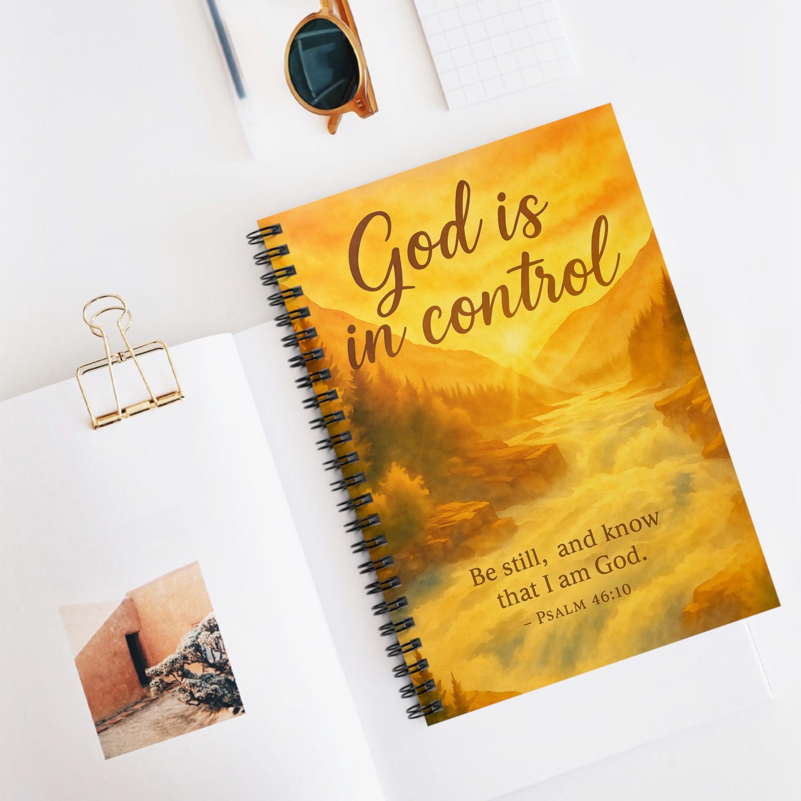Inspirational Spiral Notebook - God's Guidance Journal, Faith Planner ...