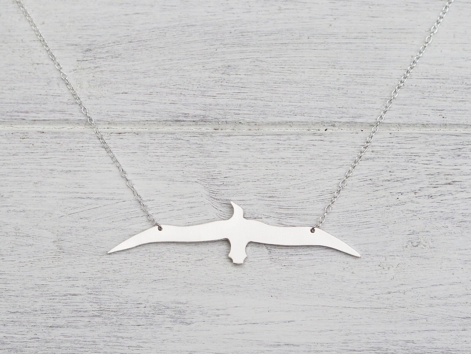 Albatross Sterling Silver or Brass Necklace, for Good Luck. Bird ...