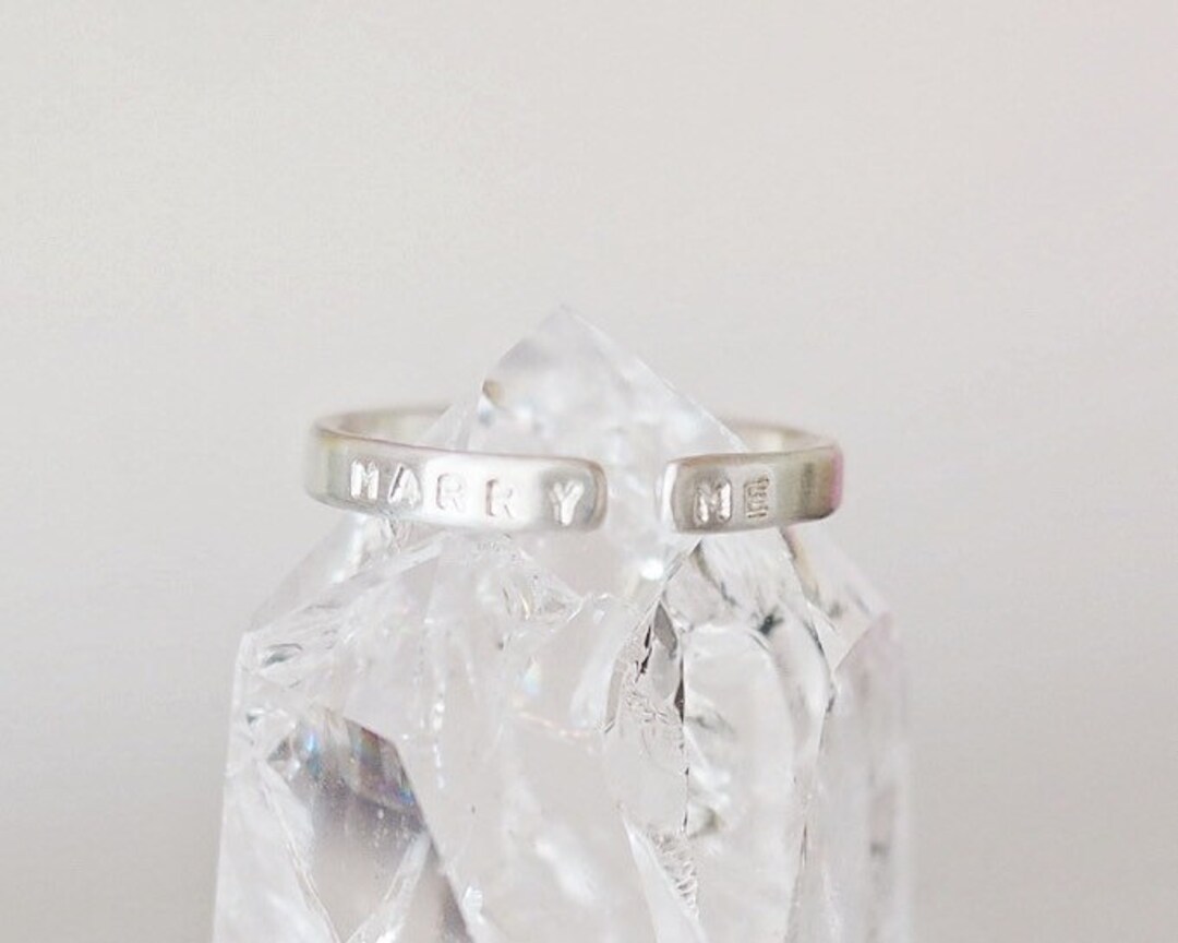 Marry Me Silver Engagement Ring. Affordable Wedding. Can Be ...