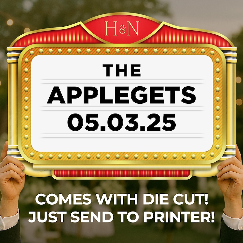 Marquee Bottle Service Sign Template - Etsy