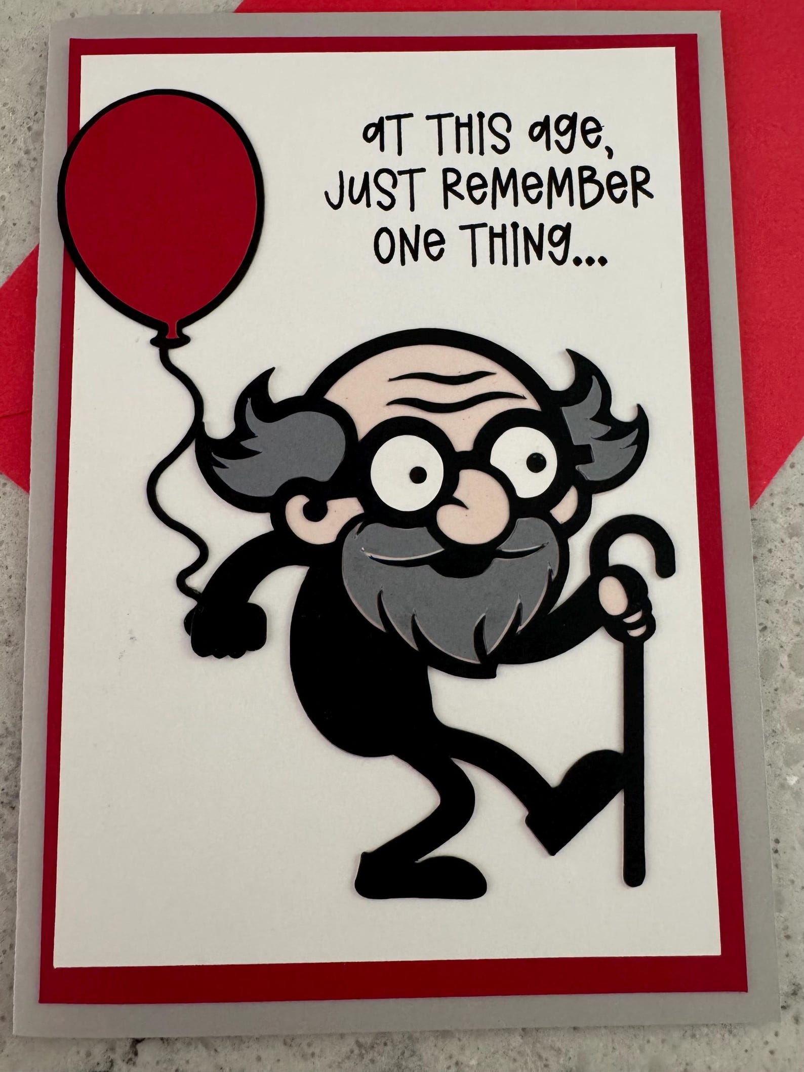 Funny Old Man Birthday Card – Handmade Humorous Greeting - Etsy